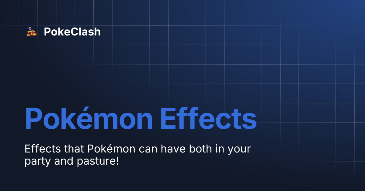 Pokémon Effects | PokeClash
